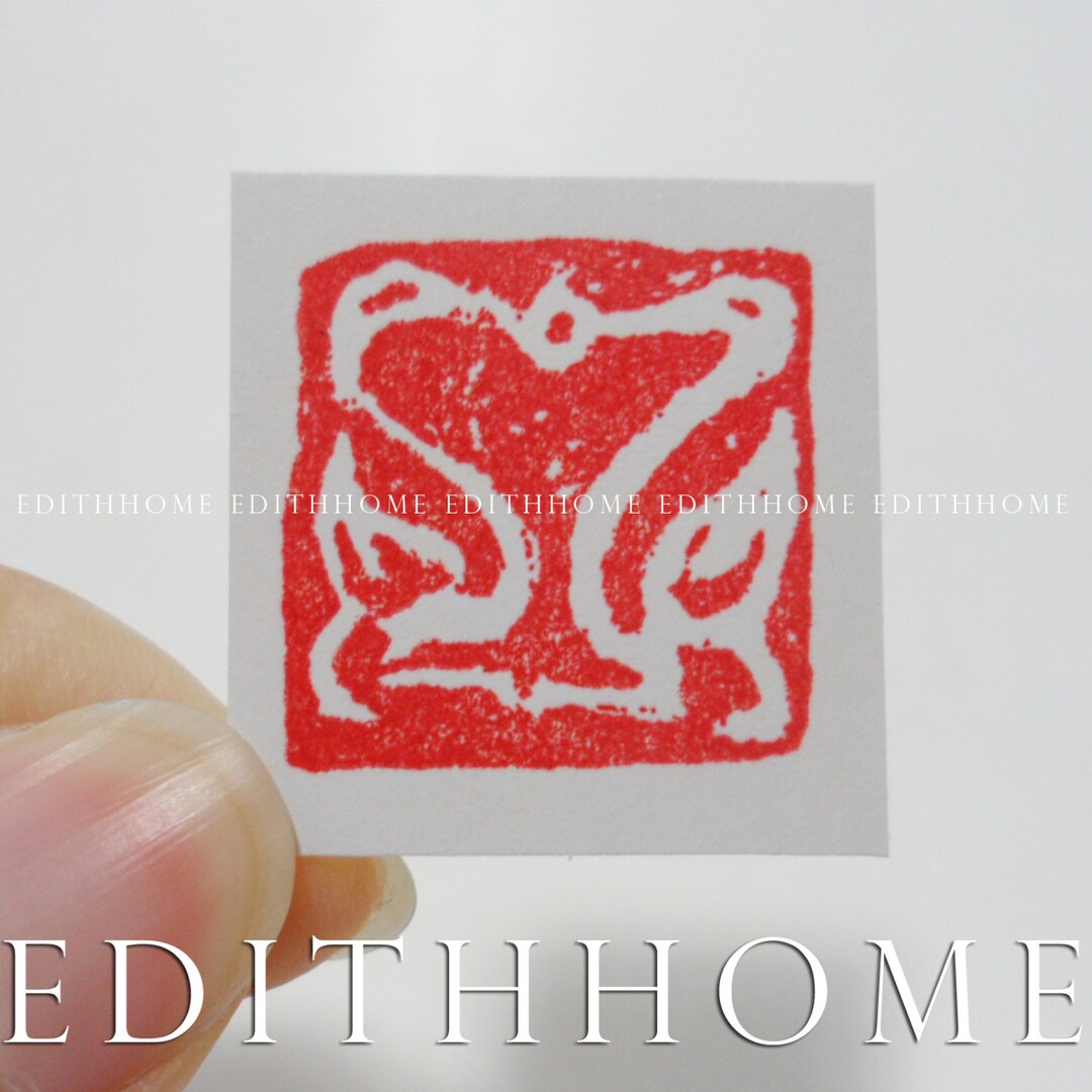 Double Crane With Love Stone Seal - Crane With Love Stamp Chop W/. Gift ...