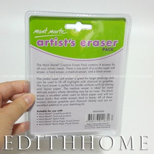 Artist's Eraser - Super Soft / Medium / Hard / Black 4 Eraser, Remove ...