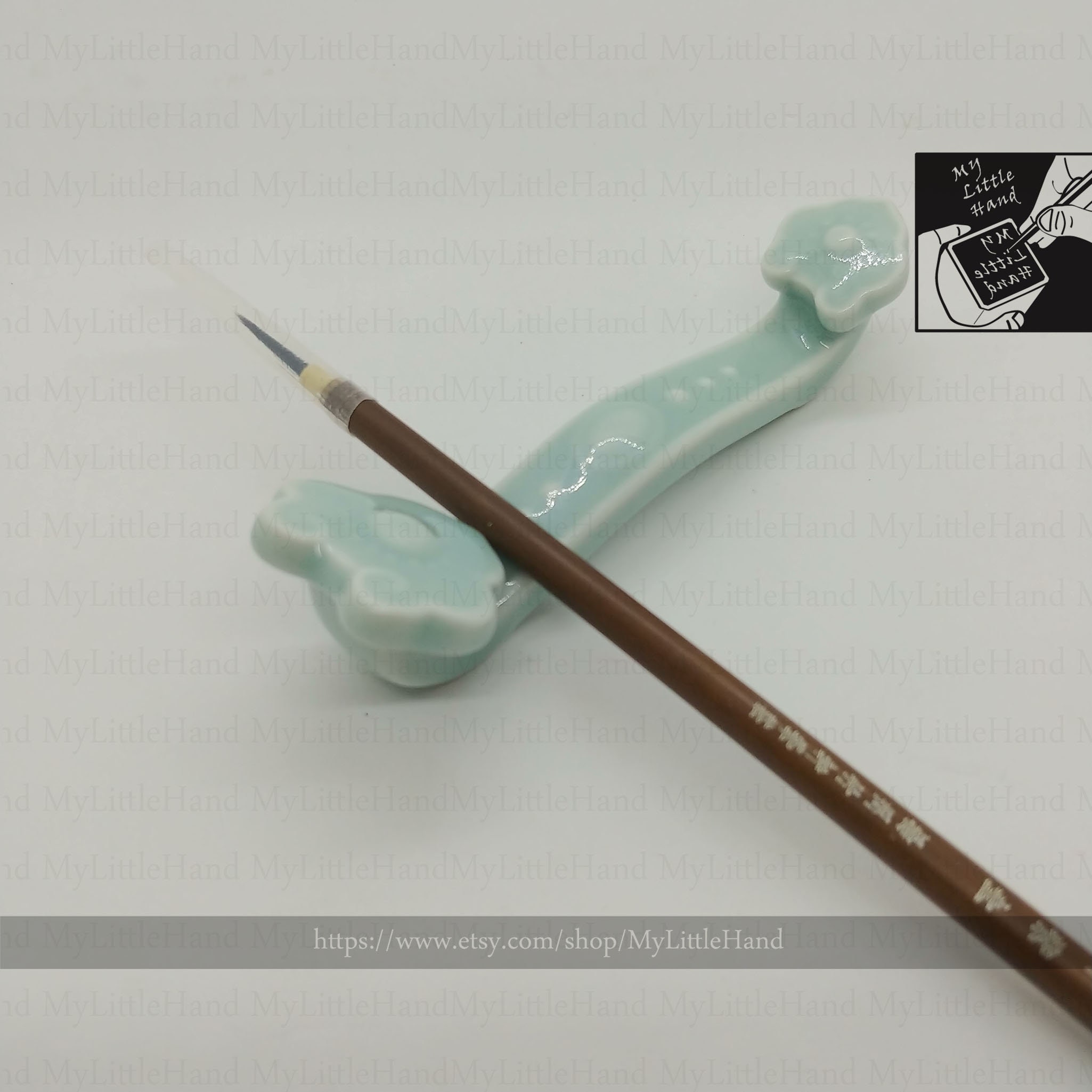 Light Green Porcelain Ruyi scepter Paper Weight | Etsy