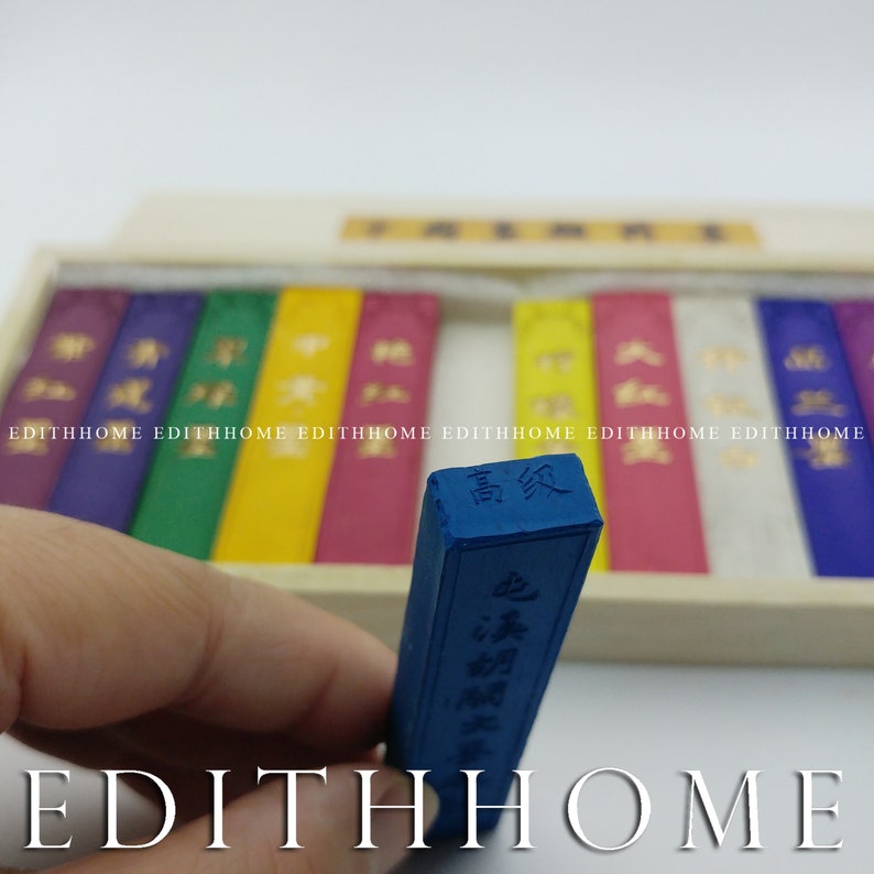 Color Ink Stick Set 12 Pc Traditional Chinese Calligraphy - Etsy
