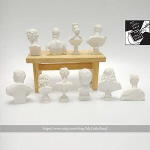 10 Pc Mini Figurines & Statue - Resin Sketch Plaster Statue [set B ...