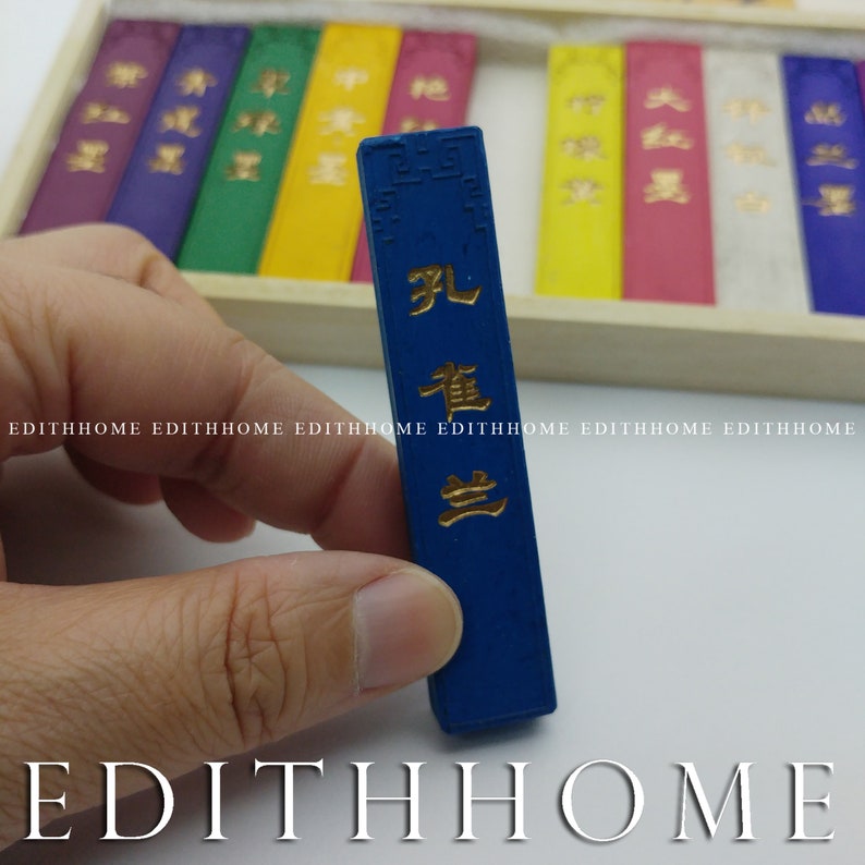 Color Ink Stick Set 12 Pc Traditional Chinese Calligraphy - Etsy