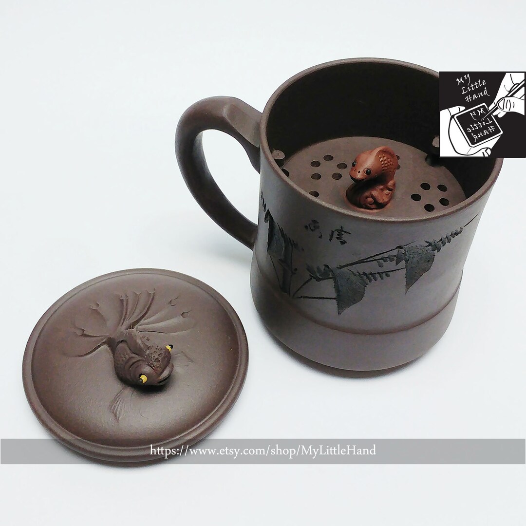 Zisha Mug - Gold Fish Chinese Tea Mug Coffee Cup (~450ml) - Etsy