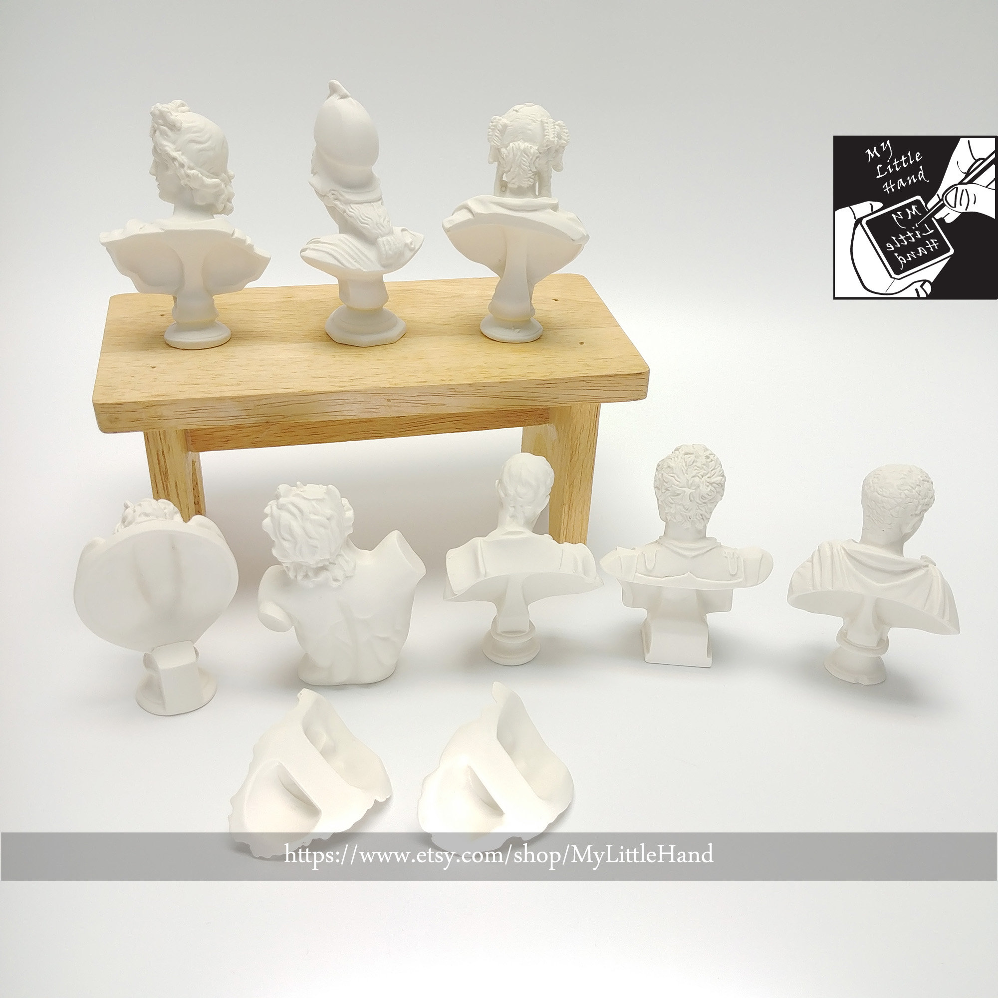 10 Pc Mini Figurines & Statue Resin Sketch Plaster Statue - Etsy