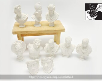 10 Pc Mini Figurines & Statue Resin Sketch Plaster Statue | Etsy