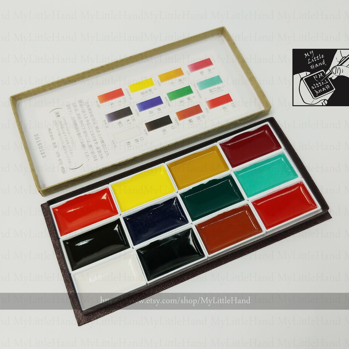 Japanese Kissho Gansai Solid Watercolor Paint 12 Colors made | Etsy