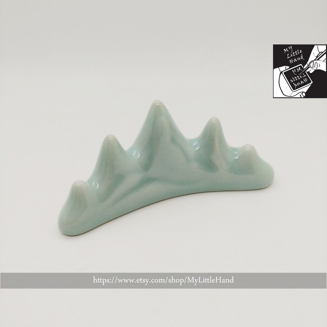 Rare Light Green Porcelain "brush Rest" for Chinese Water Color Sumi-e ...