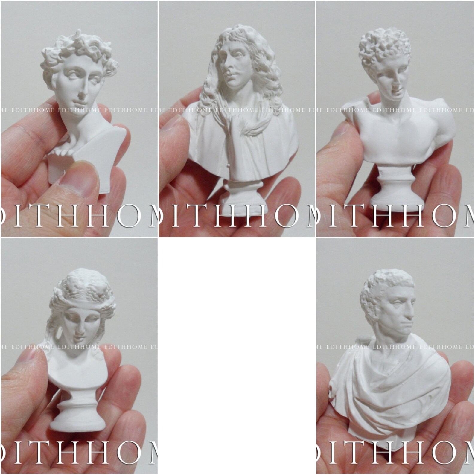 10 Pc Mini Figurines & Statue Resin Sketch Plaster Statue | Etsy