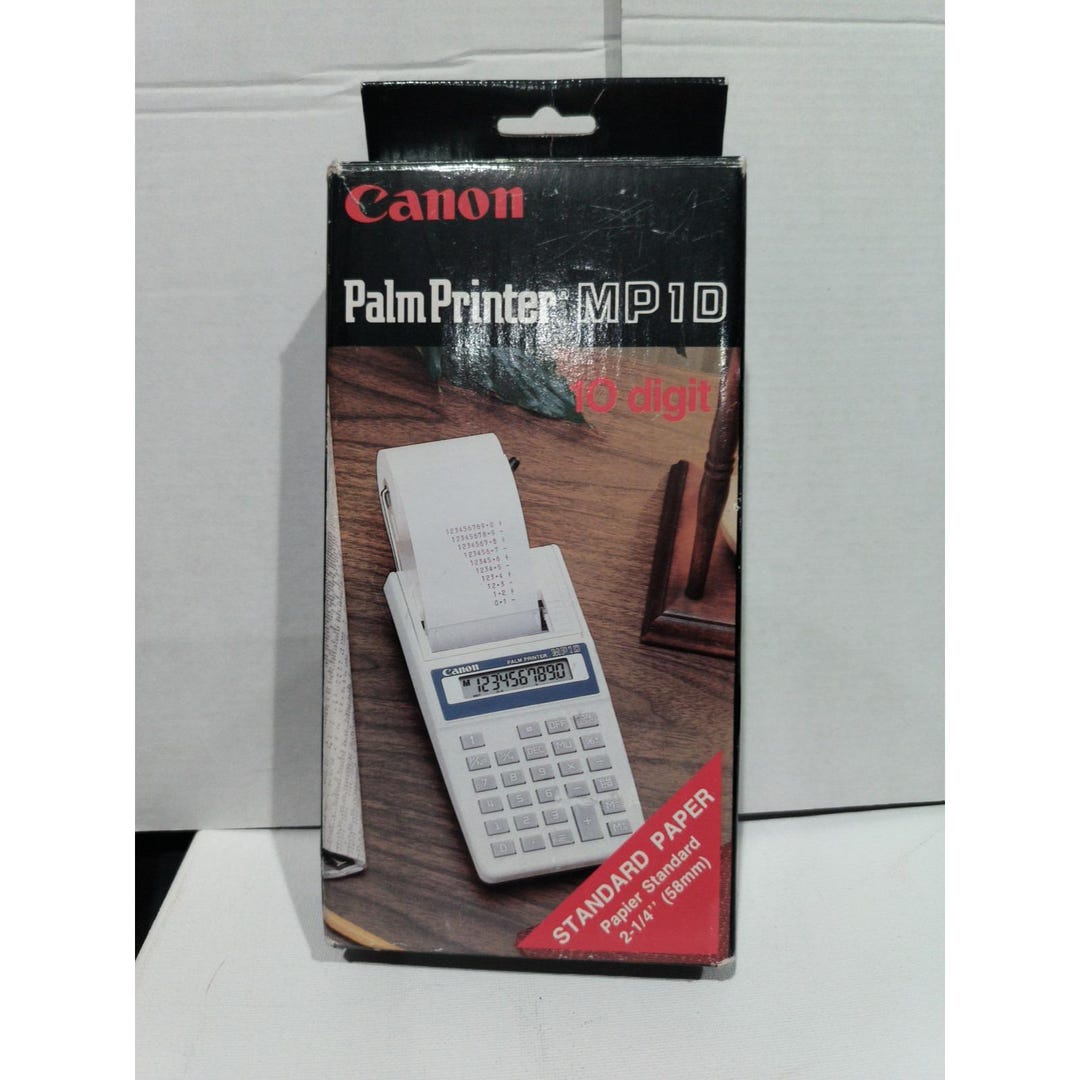 Vintage Canon Palm Printer MP1D Battery Powered Printing Calculator No ...