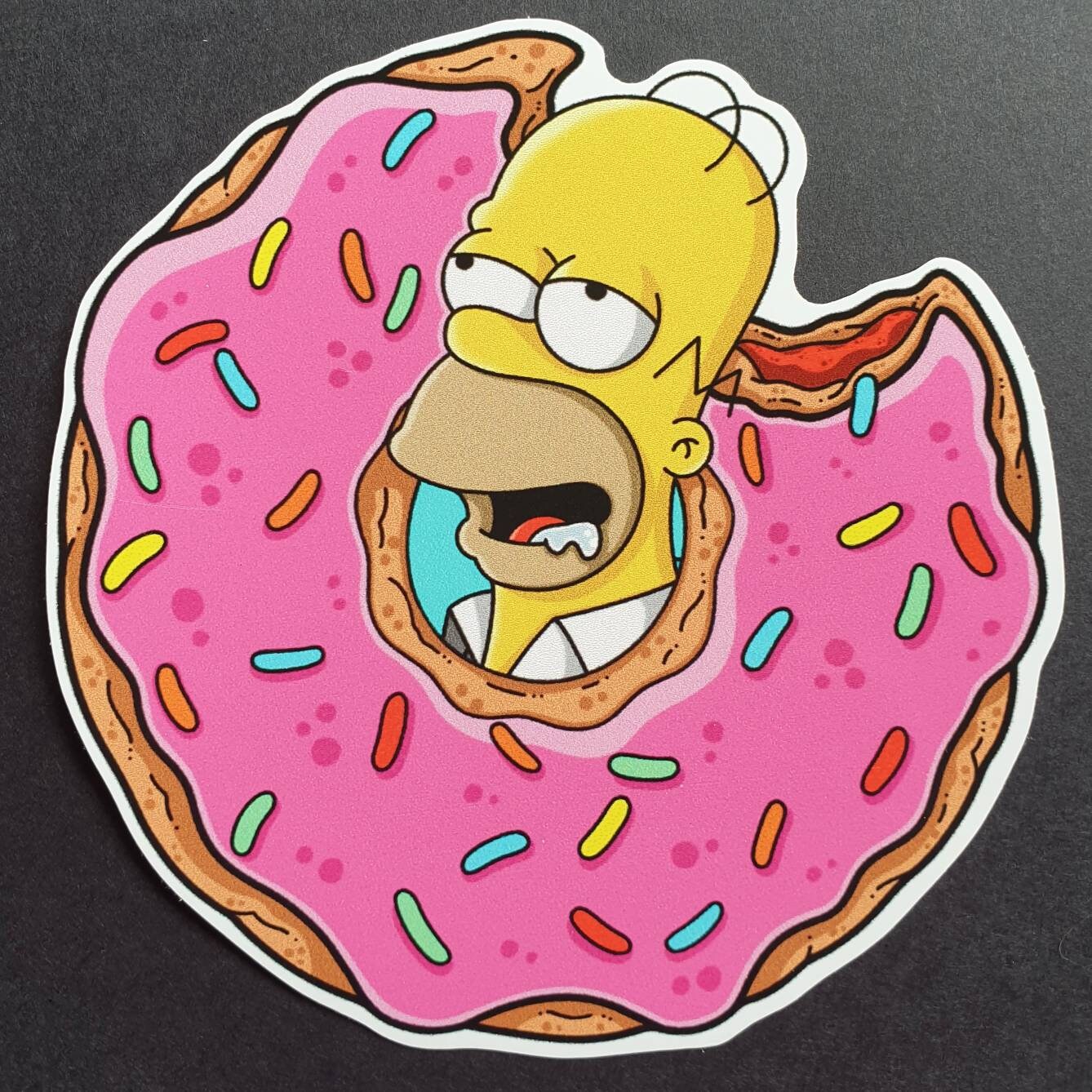4x4 vinyl Homer Simpson sticker. | Etsy