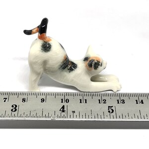 ZOOCRAFT Miniature Calico Cat Figurine Collectible Ceramic Cute ...