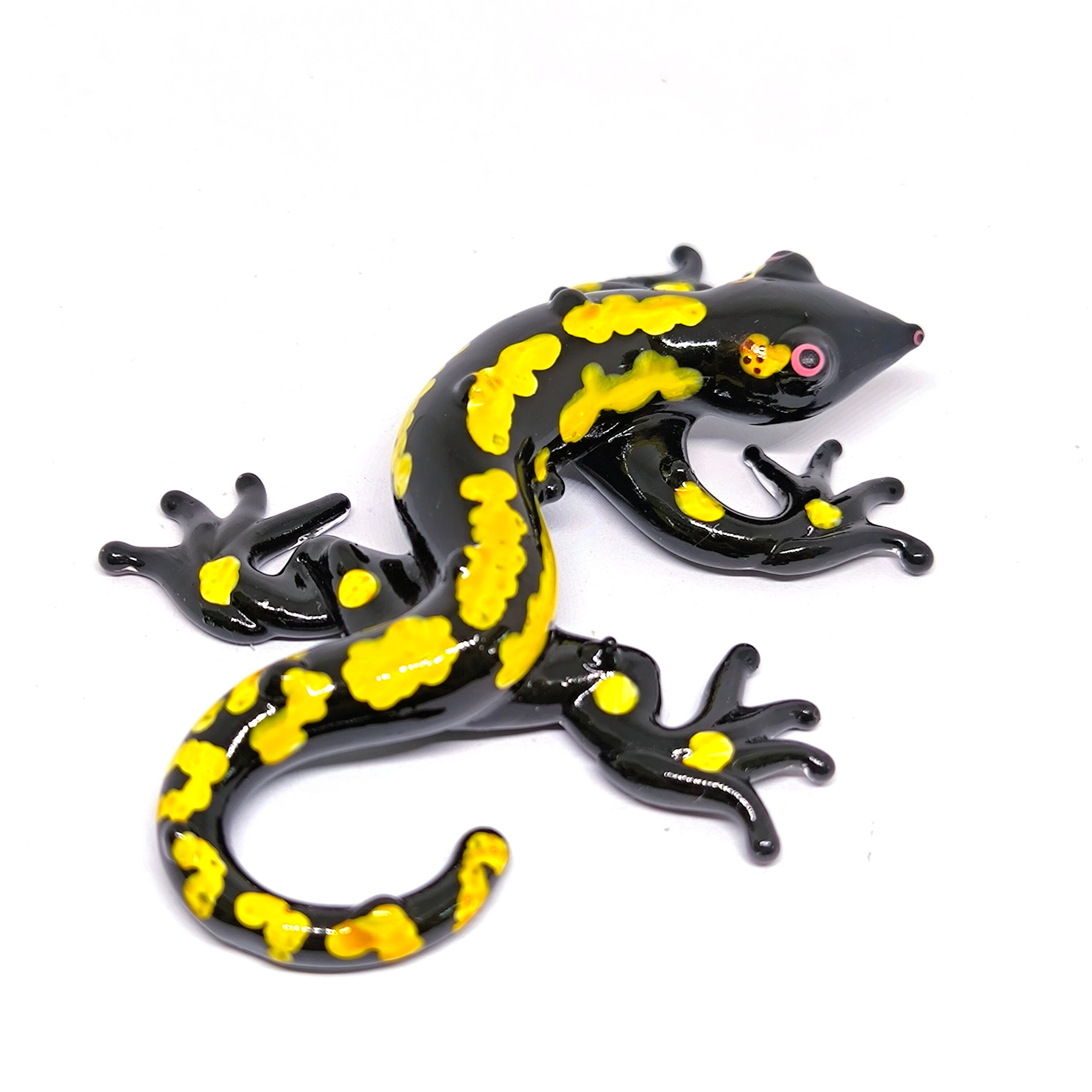 ZOOCRAFT Blown Glass Salamander Figurine Lampwork Animal Collectible ...