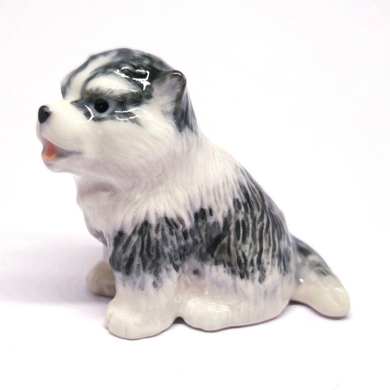 ZOOCRAFT Handcrafted Siberian Husky Alaskan Dog Figurine - Hand-painted ...