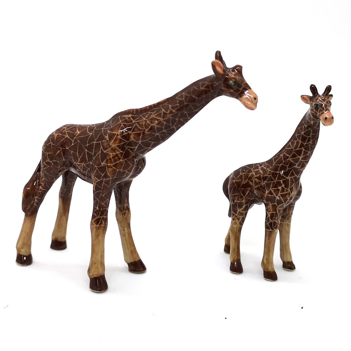 ZOOCRAFT Ceramic Giraffe Figurine Hand Painted Safari | Etsy