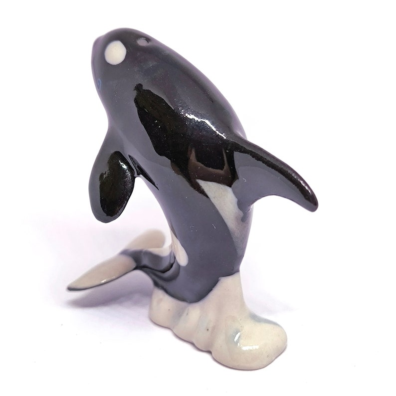 Hand-painted Ceramic Orca Figurine: Marine Decor Accent - Etsy