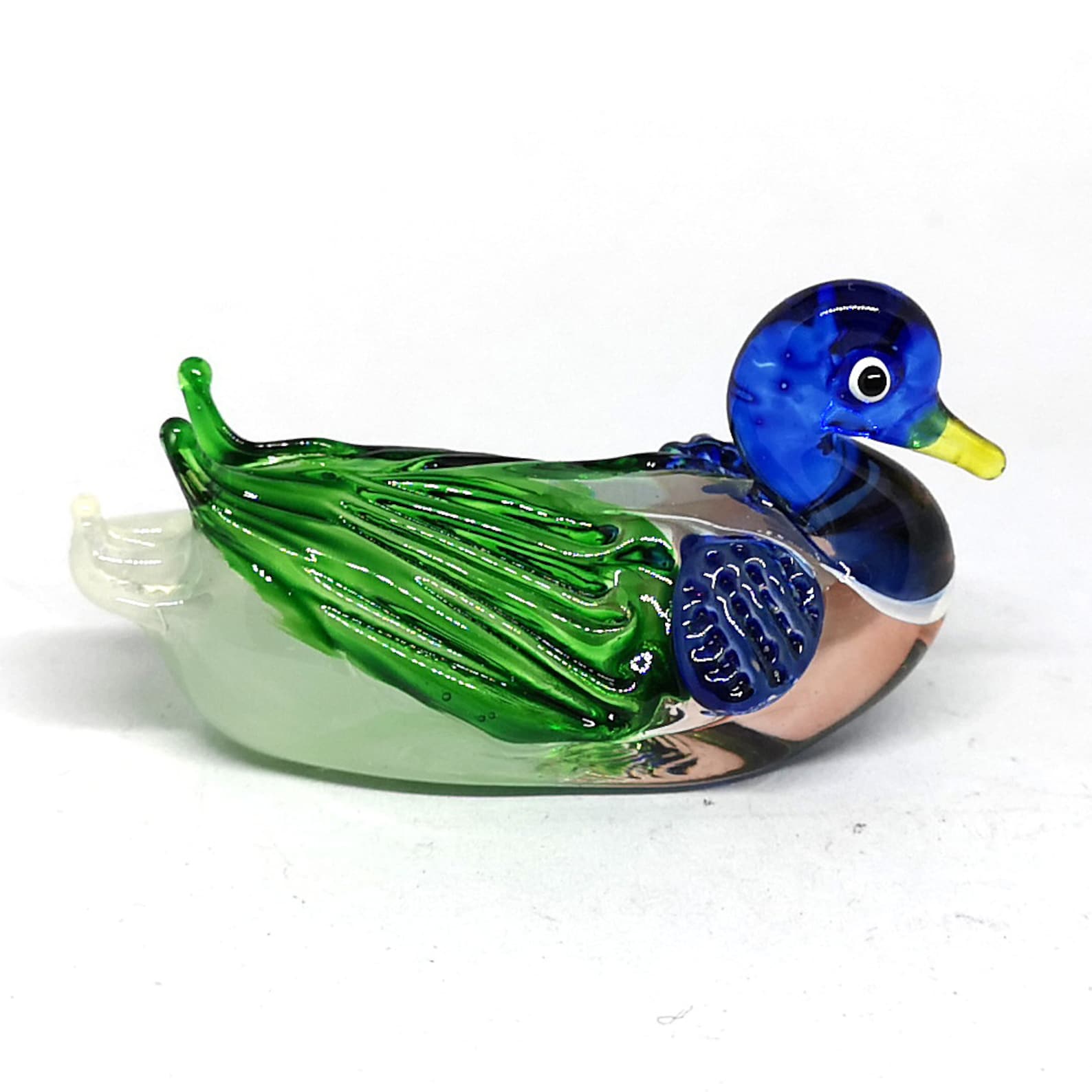 Collectible Glass Duck Figurine Hand Blown Art Glass Duck - Etsy