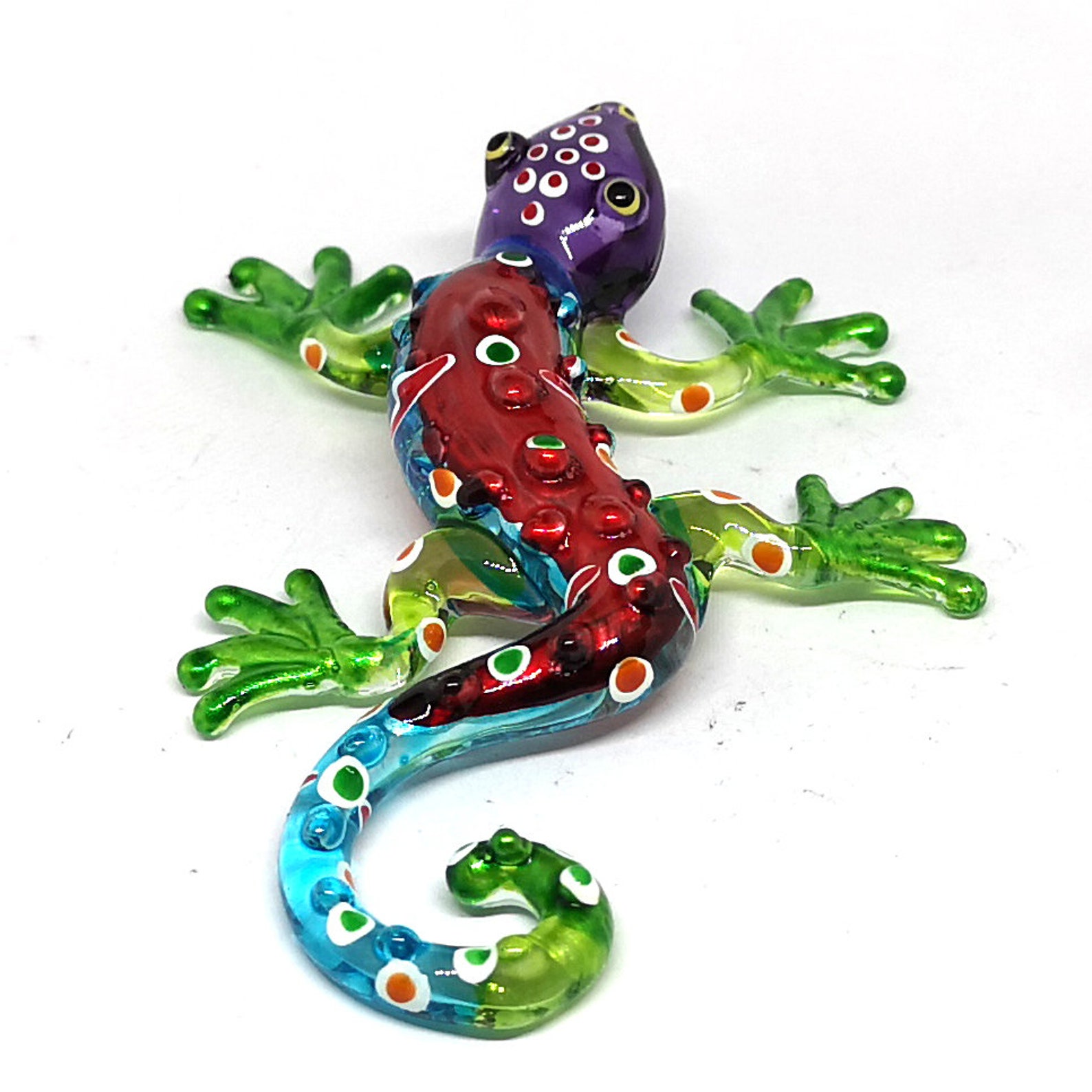 Hand Blown Glass Gecko Figurine Miniature Lizard Animal - Etsy