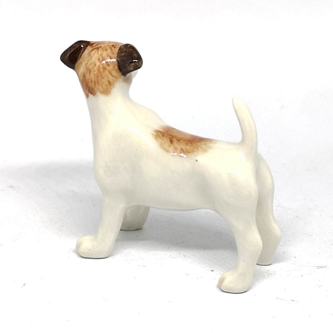 Ceramic Jack Russell Terrier Figurine Hand Painted Miniatures | Etsy