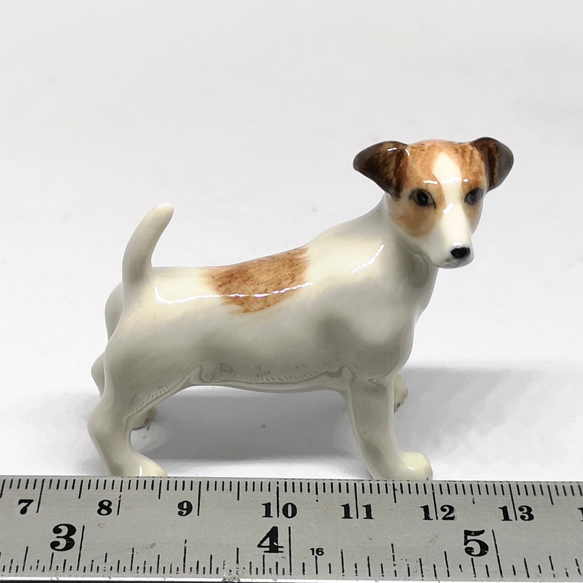 Ceramic Jack Russell Terrier Figurine Hand Painted Miniatures | Etsy