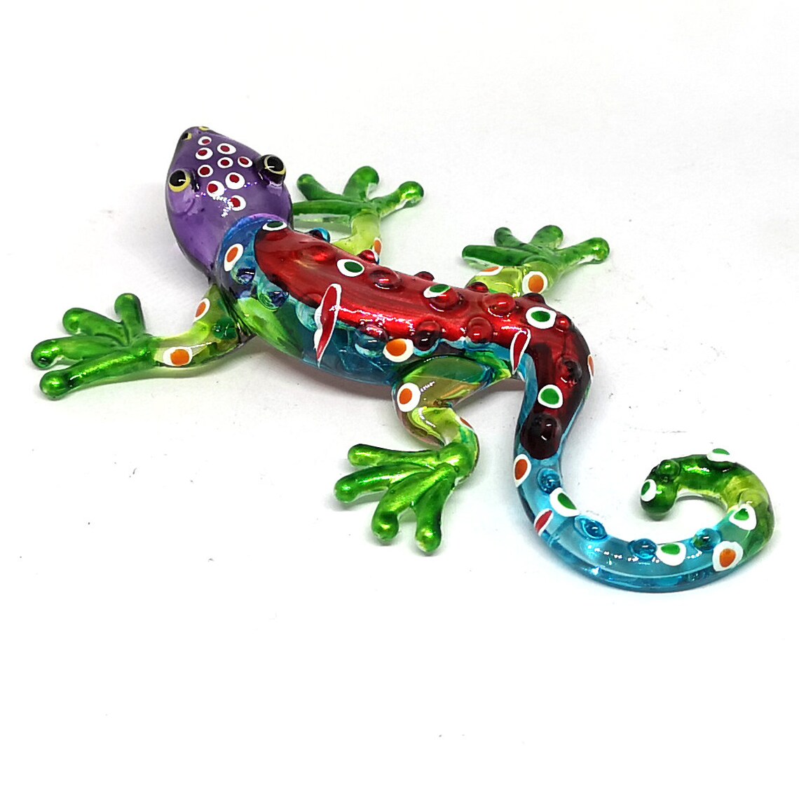 Hand Blown Glass Gecko Figurine Miniature Lizard Animal - Etsy