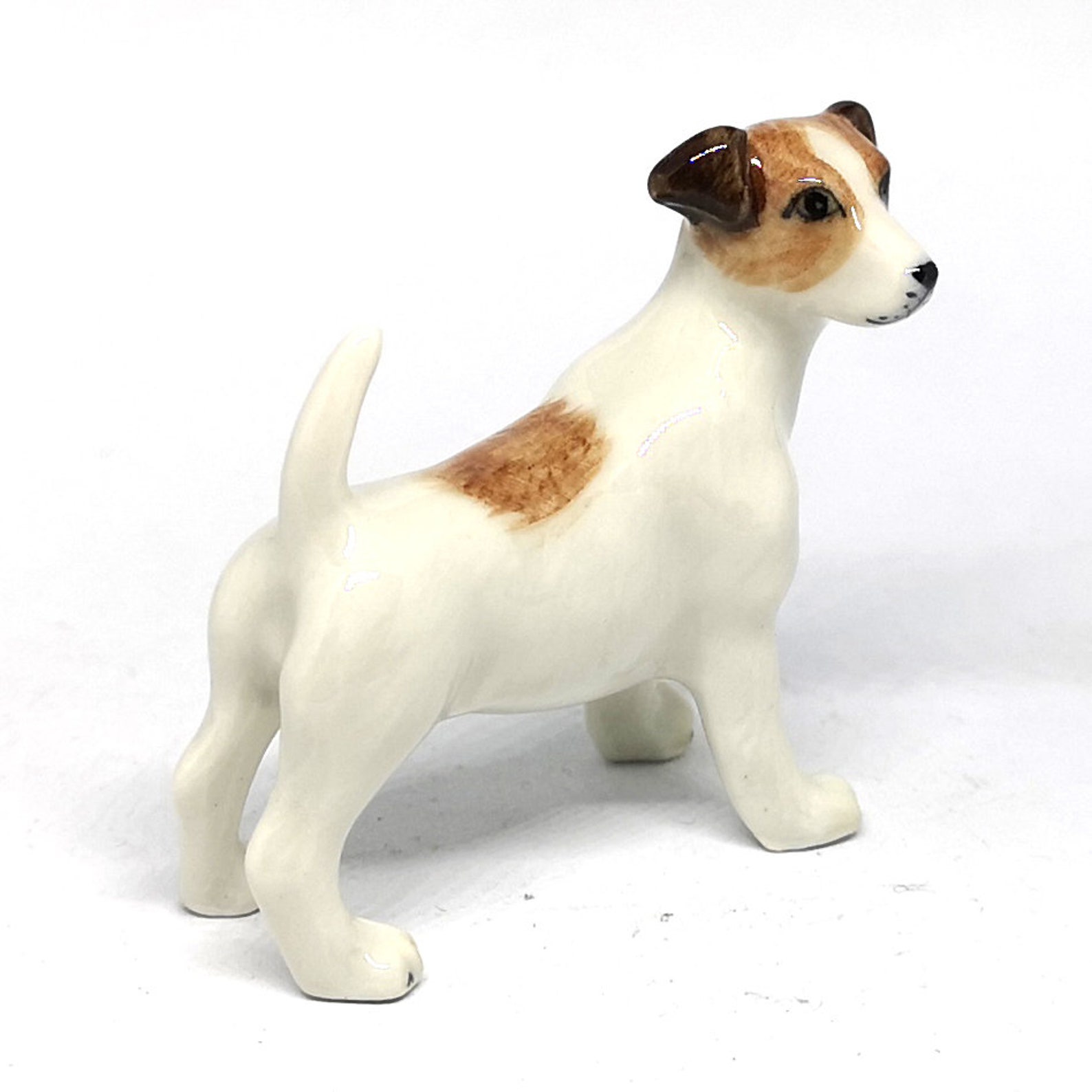 Ceramic Jack Russell Terrier Figurine Hand Painted Miniatures | Etsy
