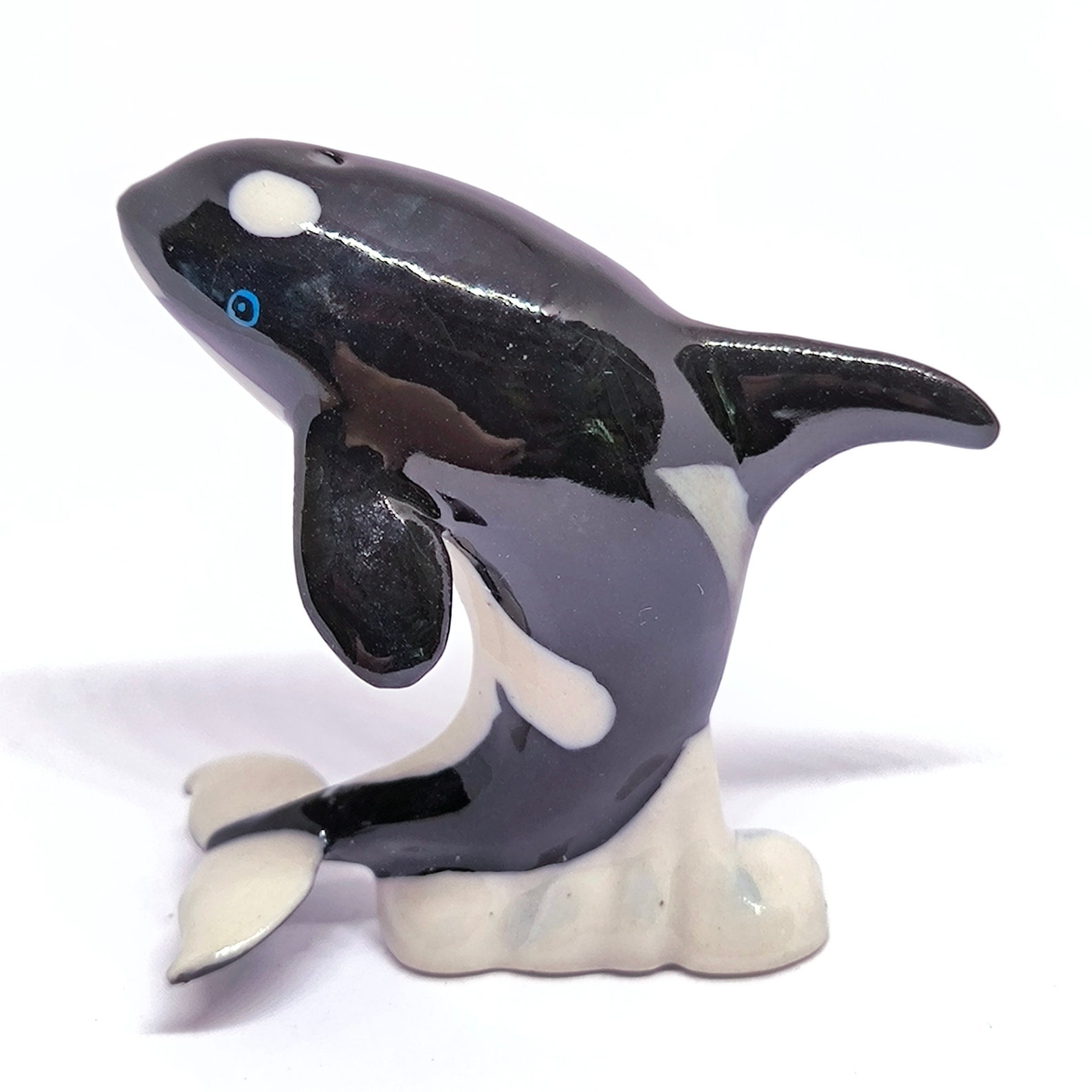Hand-painted Ceramic Orca Figurine: Marine Decor Accent - Etsy