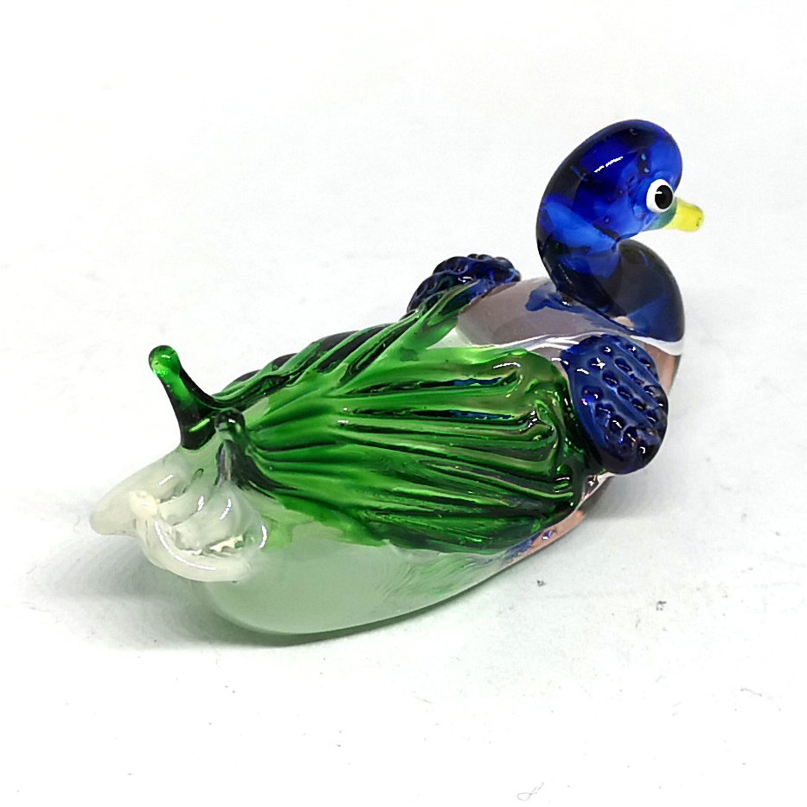 Collectible Glass Duck Figurine Hand Blown Art Glass Duck - Etsy