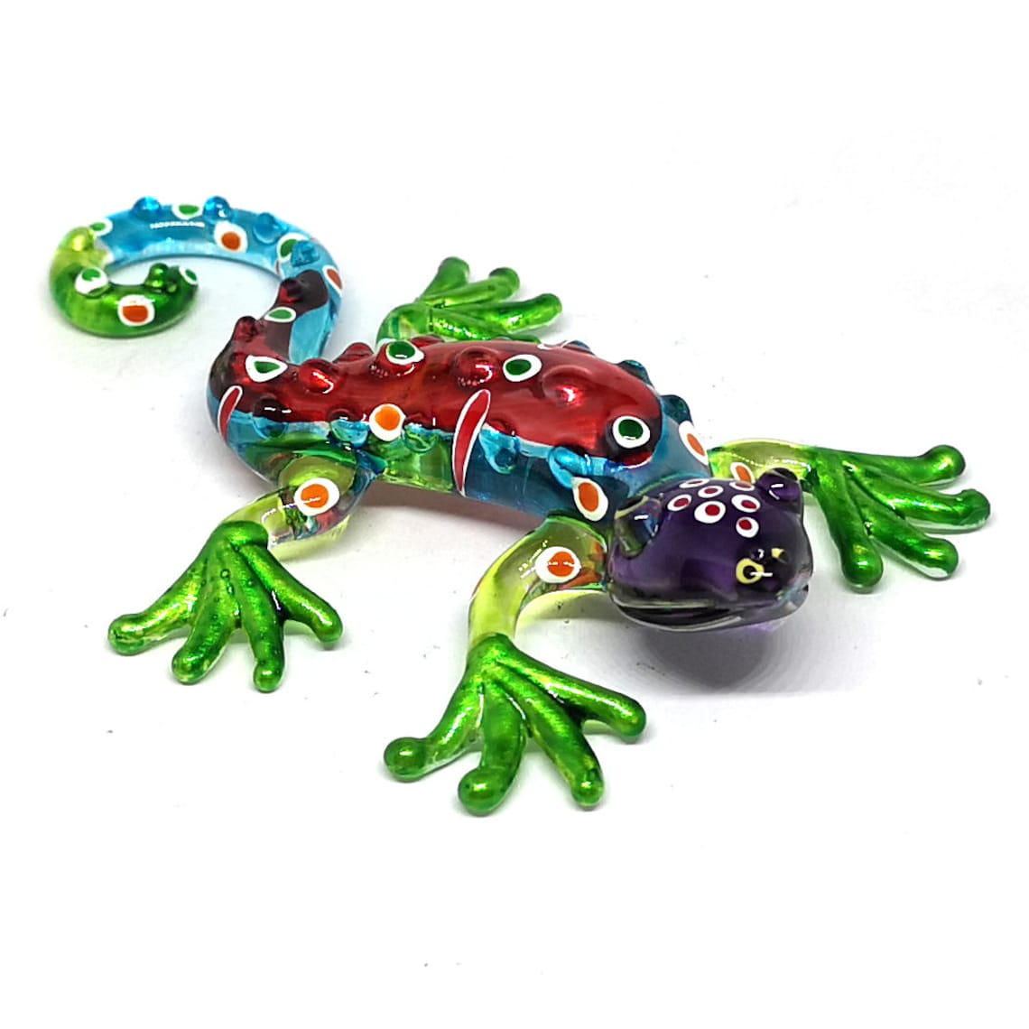 Hand Blown Glass Gecko Figurine Miniature Lizard Animal - Etsy