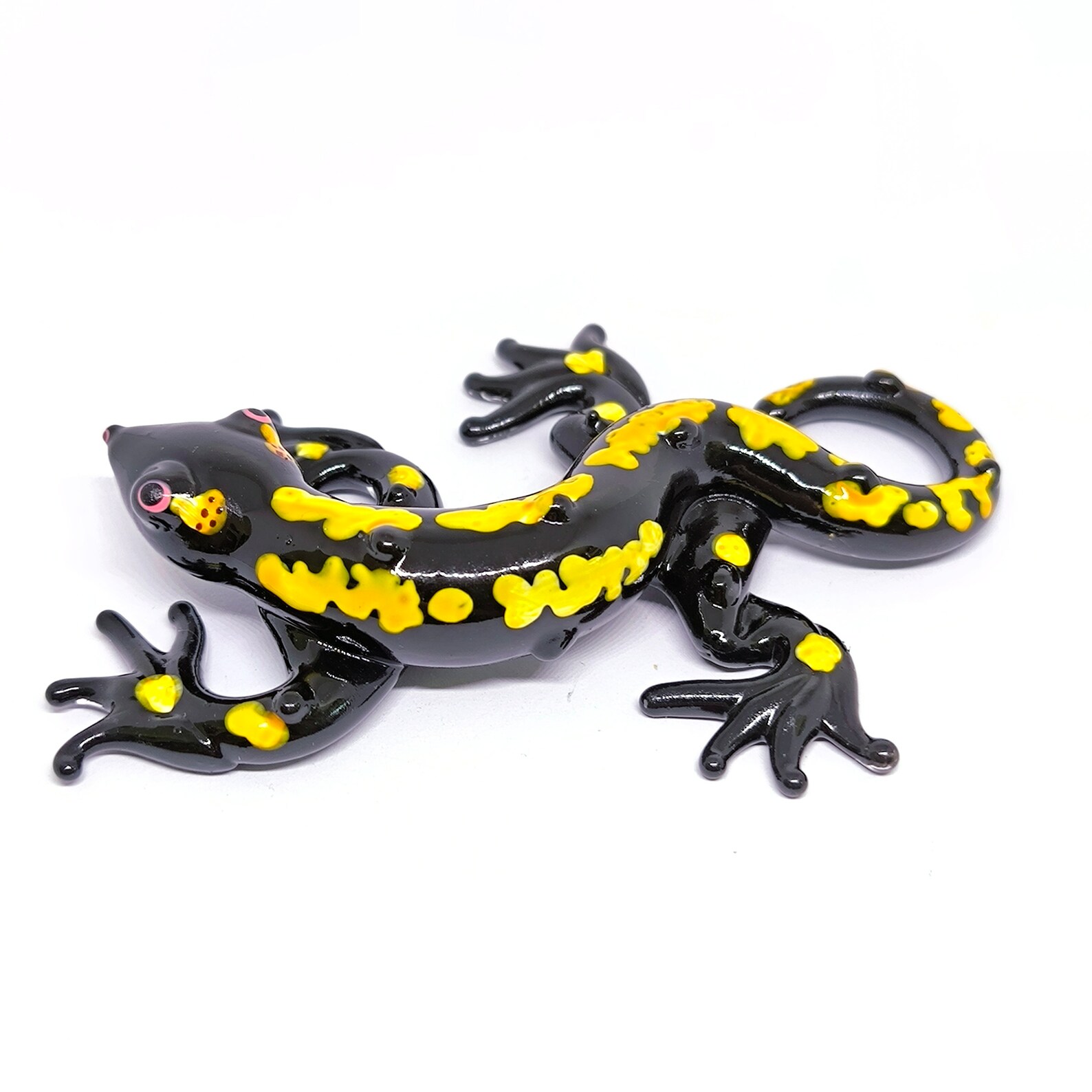 ZOOCRAFT Blown Glass Salamander Figurine Lampwork Animal Collectible ...