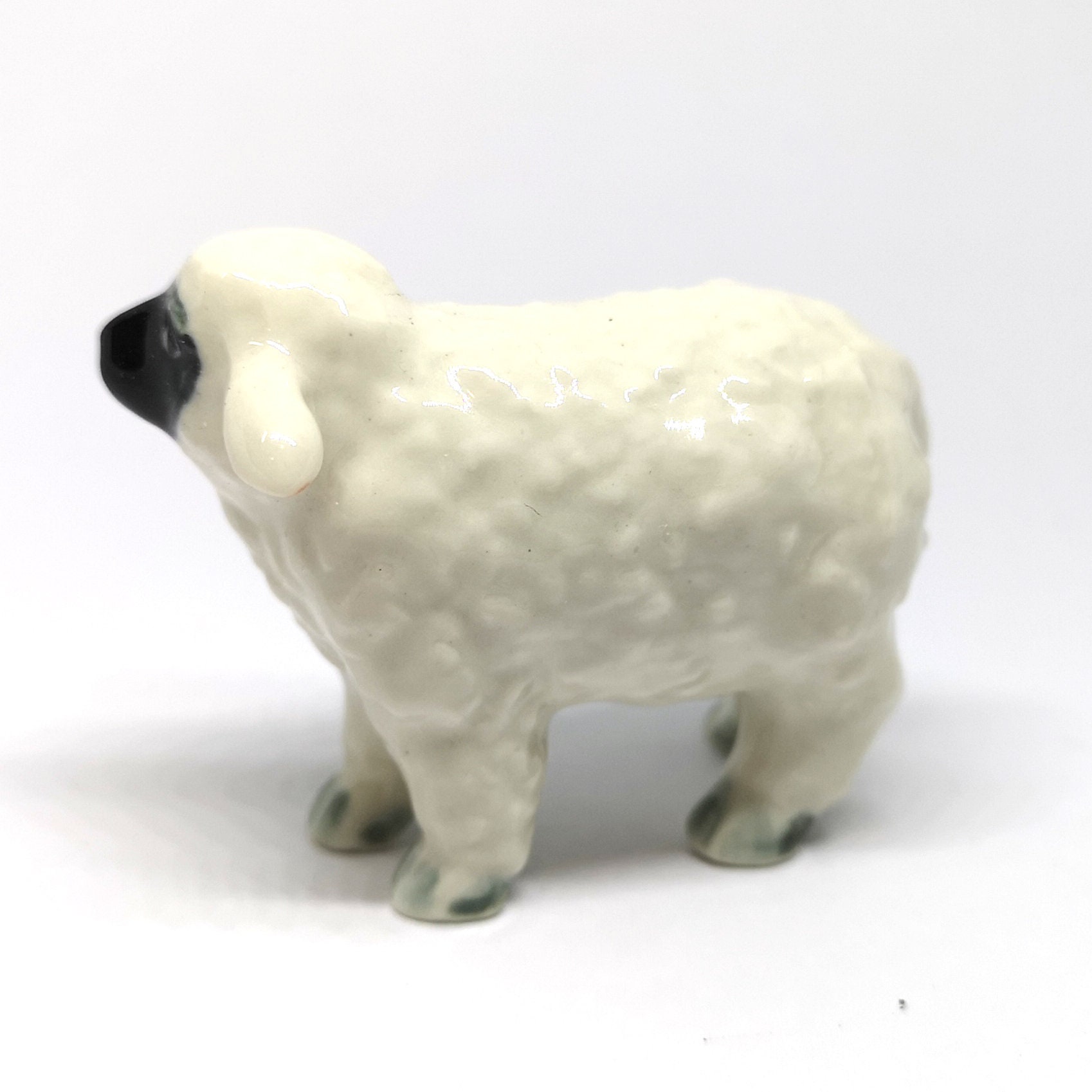 ZOOCRAFT Farm Animal Ceramic Sheep Lamb Figurine Hand Painted | Etsy