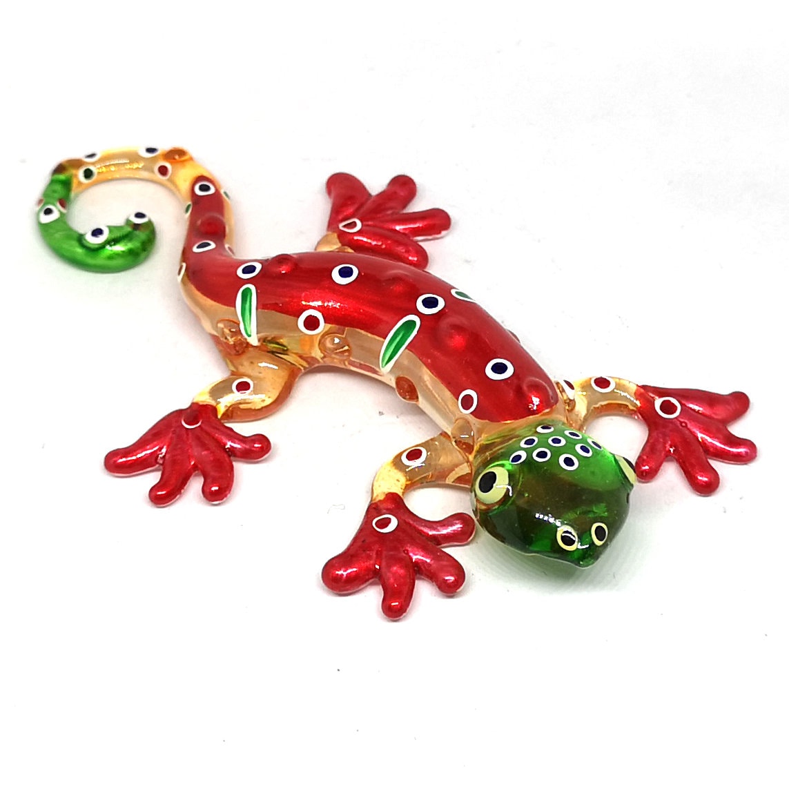 Hand Blown Glass Gecko Figurine Miniature Lizard Animal | Etsy
