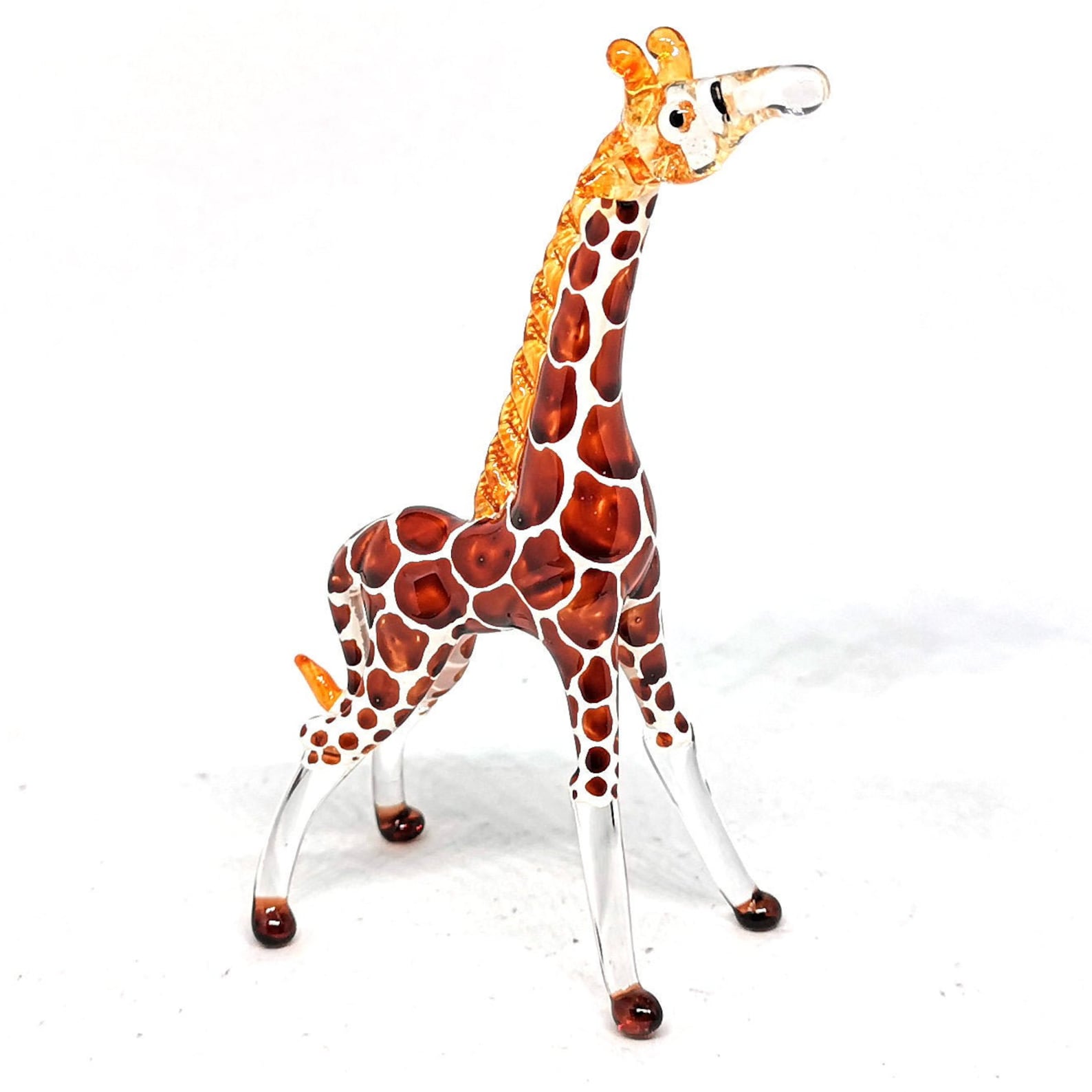 Glass Giraffe Figurine Hand Blown Lampwork Glass Home | Etsy