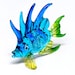 ZOOCRAFT Handcrafted Blue Glass Fish Figurine Exquisite Hand Blown ...