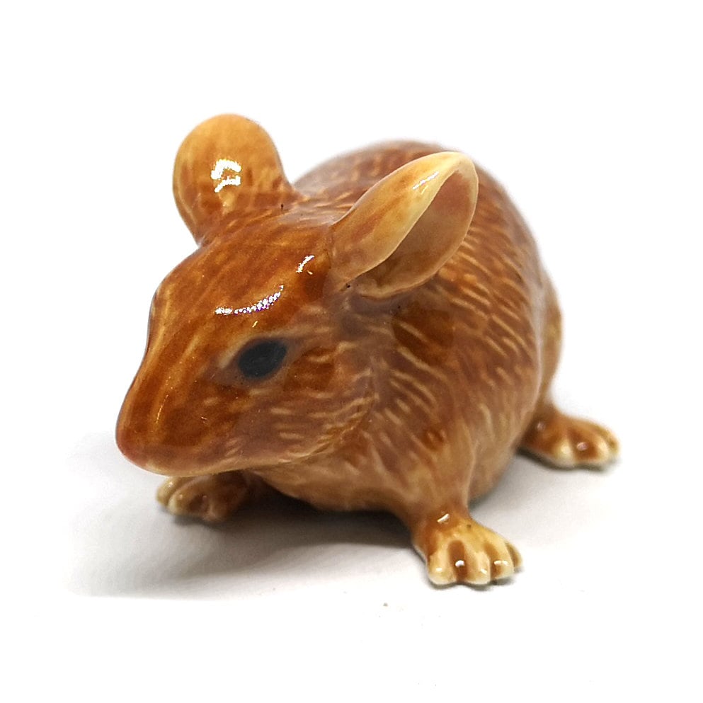 ZOOCRAFT Ceramic Brown Rat Mice Figurine Hand Painted | Etsy