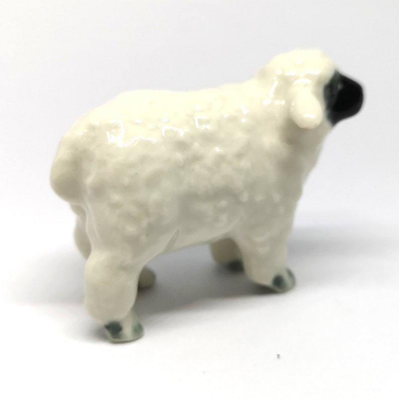 ZOOCRAFT Farm Animal Ceramic Sheep Lamb Figurine Hand Painted | Etsy