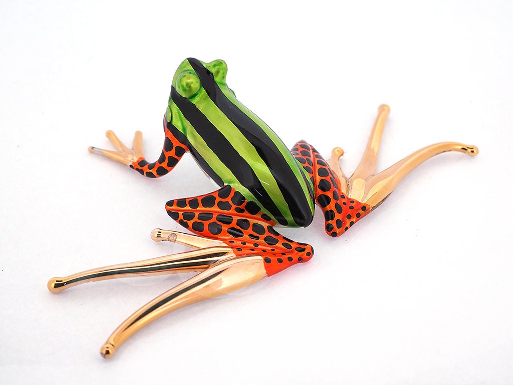 Blown Glass Frog Figurine Handmade Frog Lovers Animals | Etsy