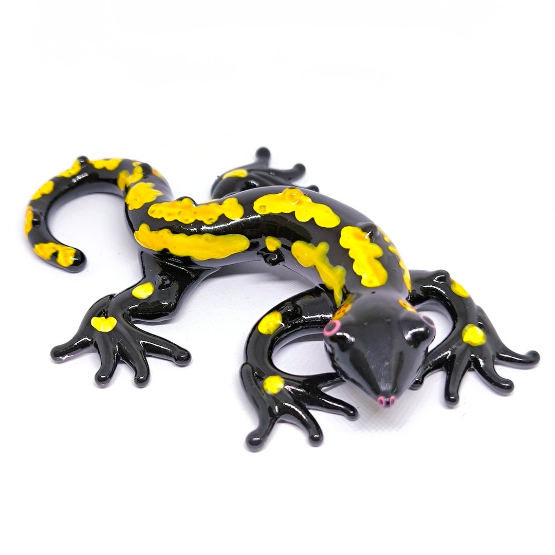 ZOOCRAFT Blown Glass Salamander Figurine Lampwork Animal Collectible ...