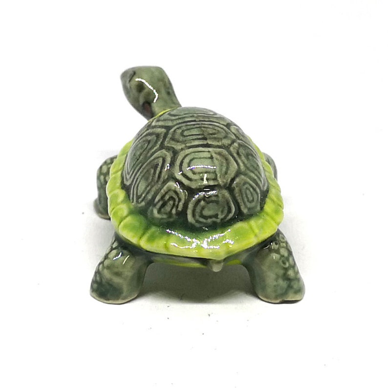 Ceramic Land Tortoise Turtle Figurine Hand Painted Porcelain - Etsy