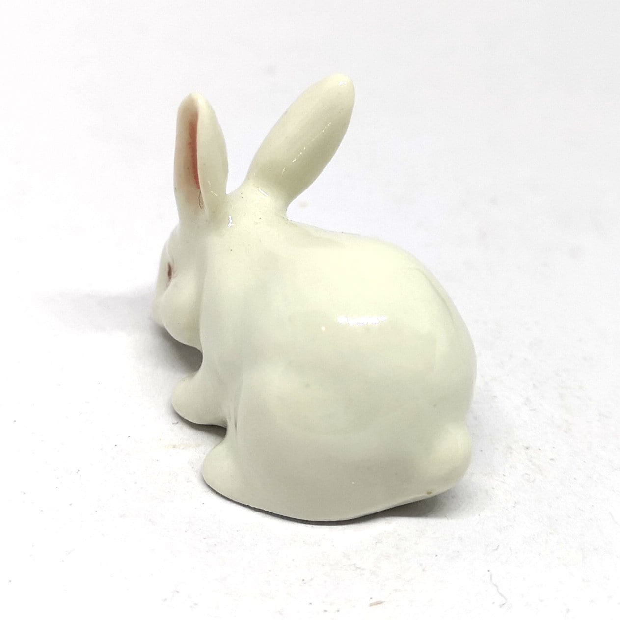 Porcelain Rabbit Bunny Figurine White Hand Painted Ceramic | Etsy