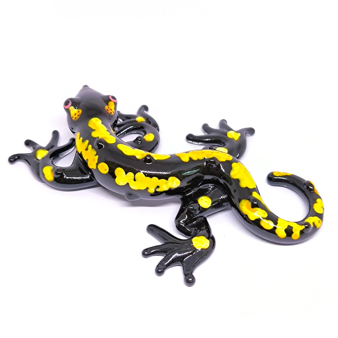 ZOOCRAFT Blown Glass Salamander Figurine Lampwork Animal Collectible ...
