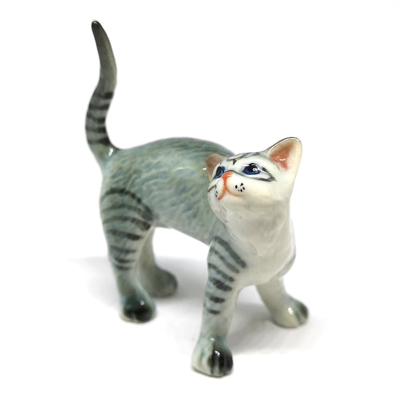 Vintage Ceramic Cat Figures - Etsy