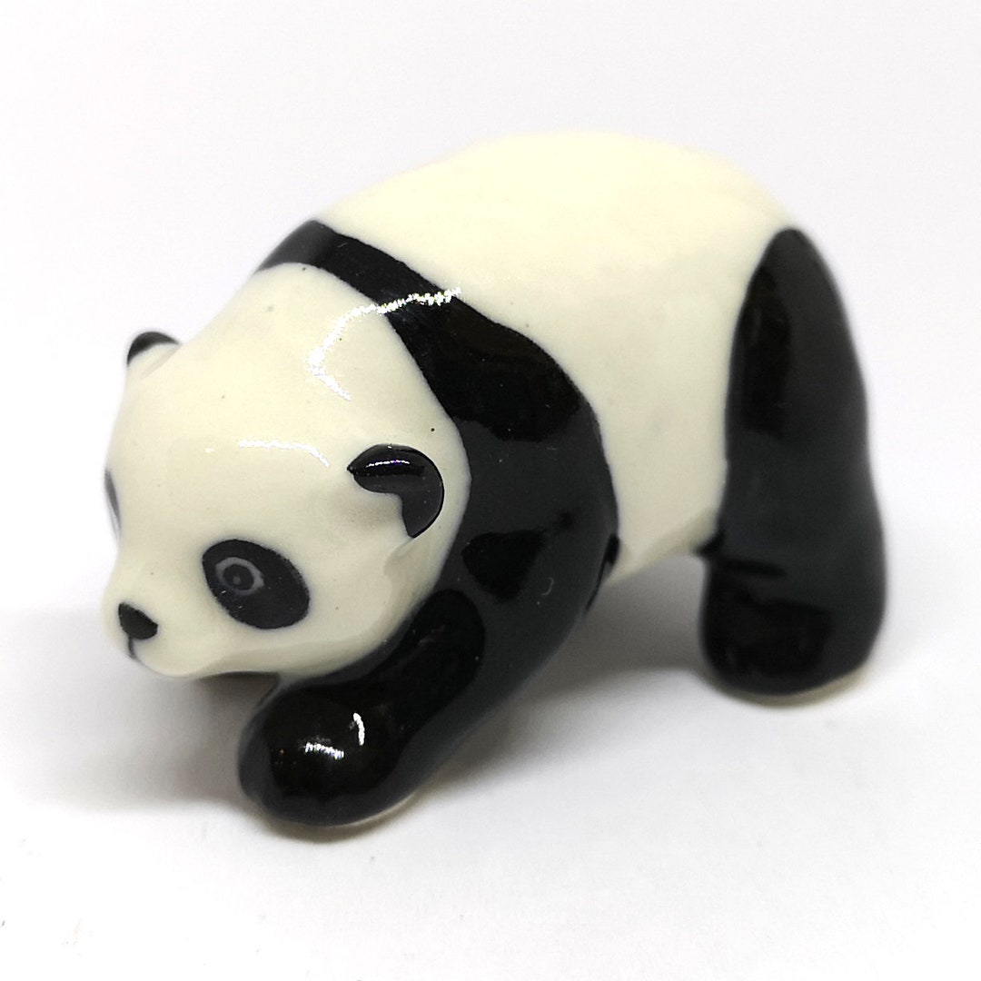 ZOOCRAFT Ceramic Panda Figurine Animal Craft Miniature Collectible ...