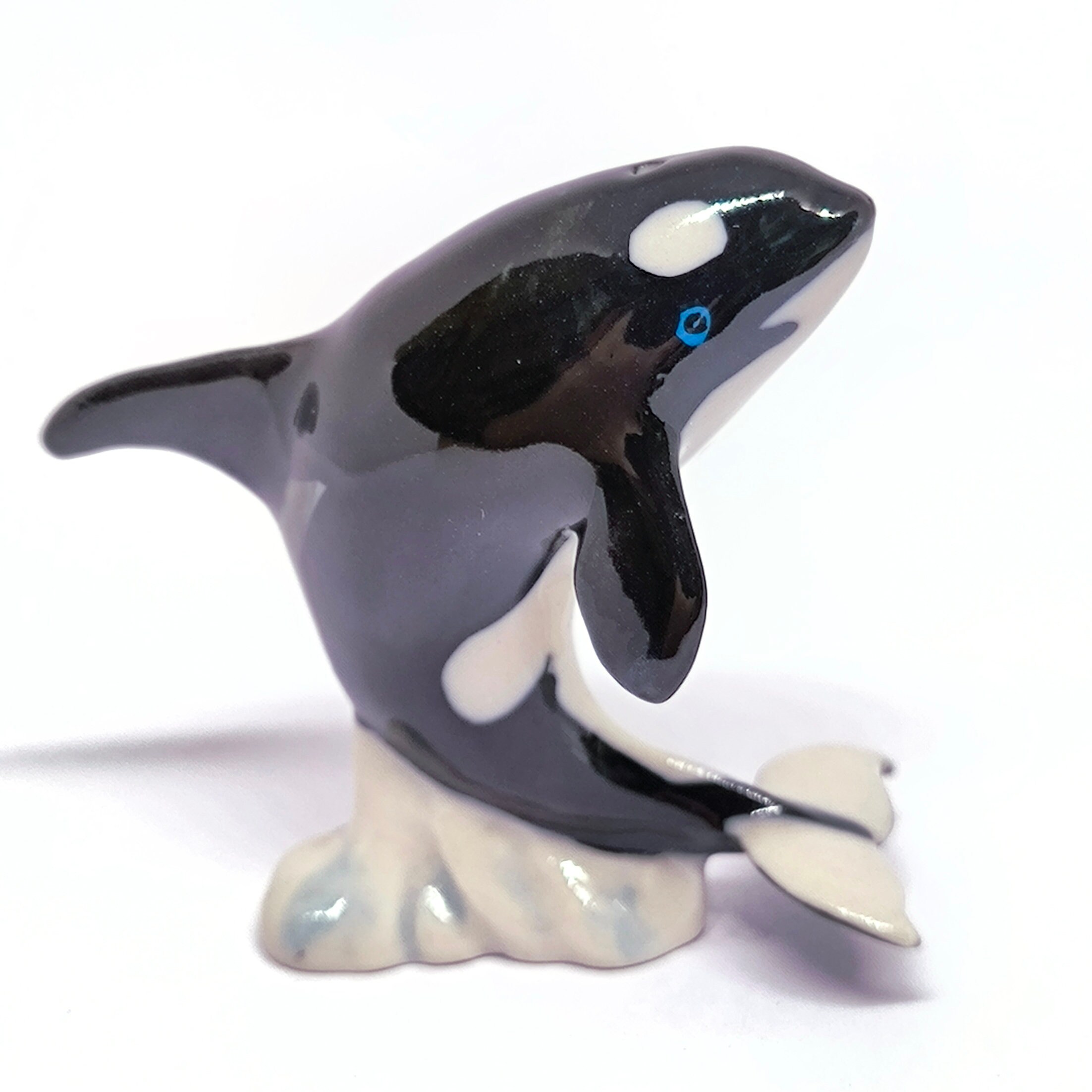 Hand-painted Ceramic Orca Figurine: Marine Decor Accent - Etsy
