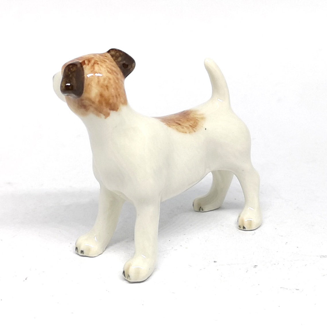 Ceramic Jack Russell Terrier Figurine Hand Painted Miniatures | Etsy
