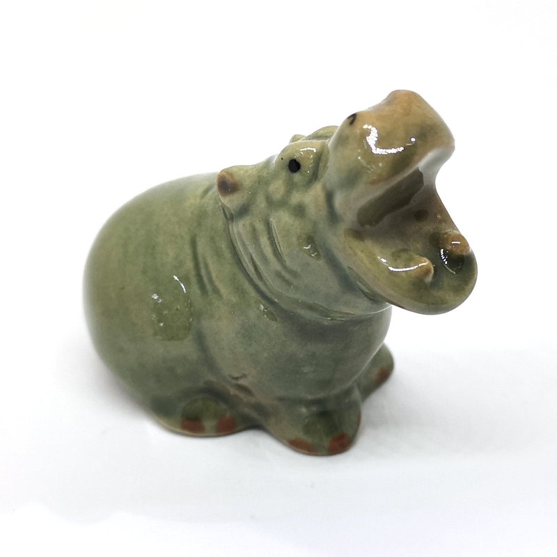 Hippo Figurine - Etsy