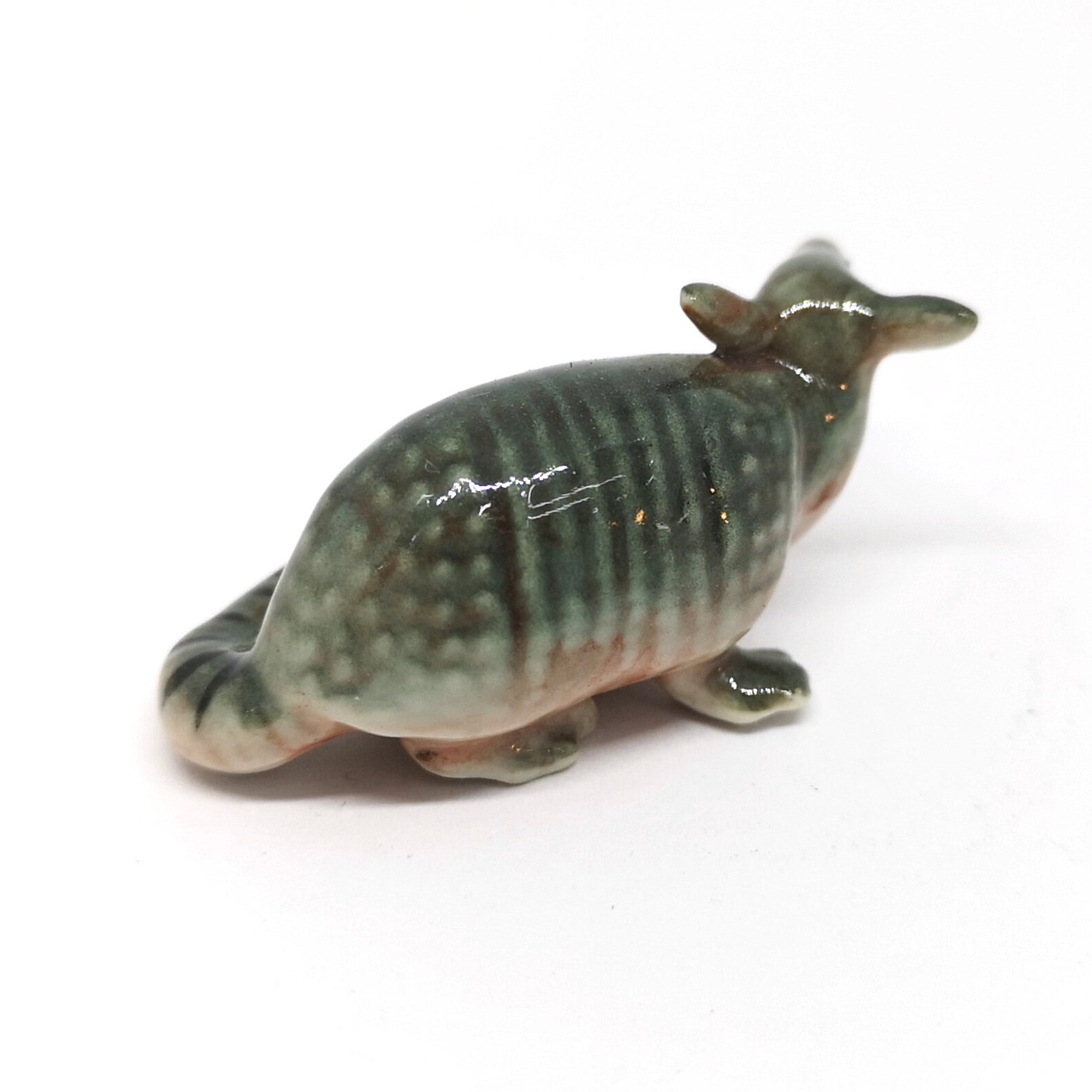 ZOOCRAFT Tiny Ceramic Armadillo Figurine Craft Miniature | Etsy