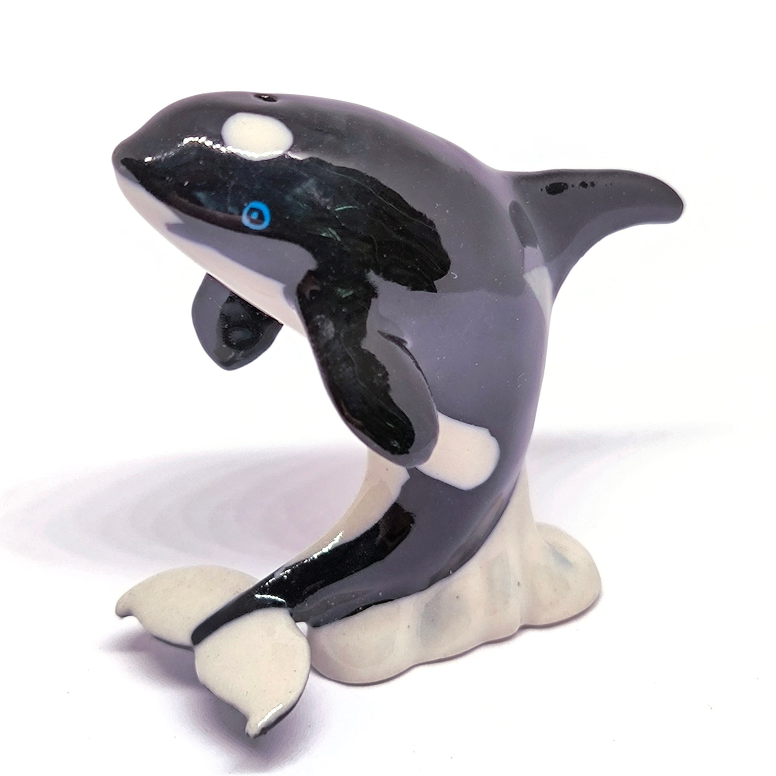 Hand-painted Ceramic Orca Figurine: Marine Decor Accent - Etsy