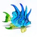 ZOOCRAFT Handcrafted Blue Glass Fish Figurine Exquisite Hand Blown ...