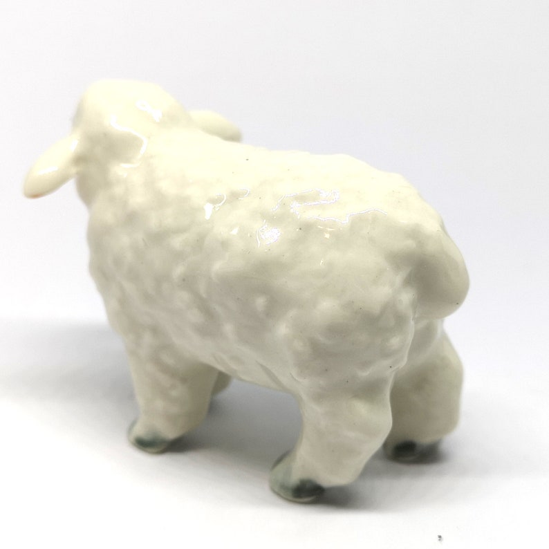 ZOOCRAFT Farm Animal Ceramic Sheep Lamb Figurine Hand Painted | Etsy