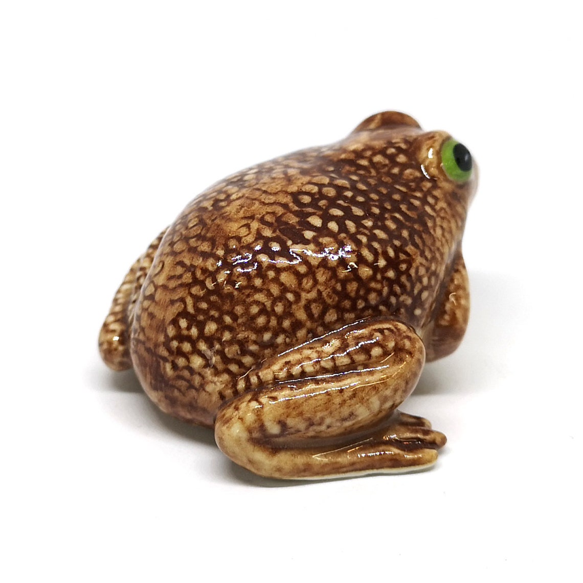 ZOOCRAFT Small Ceramic Frog Toad Figurine Brown Terrarium | Etsy